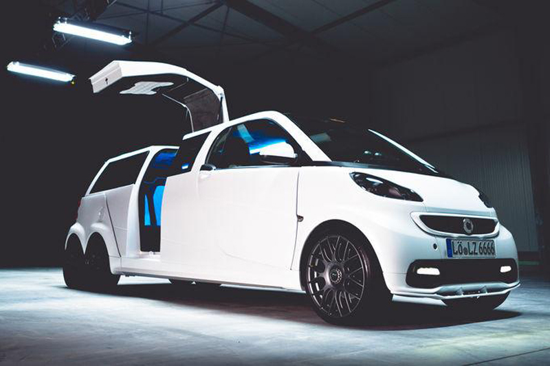 Smart Fortwo Made for six : รถจิ๋วโดนยืดเป็น Limousine 6 ล้อ 6 ที่นั่ง ...