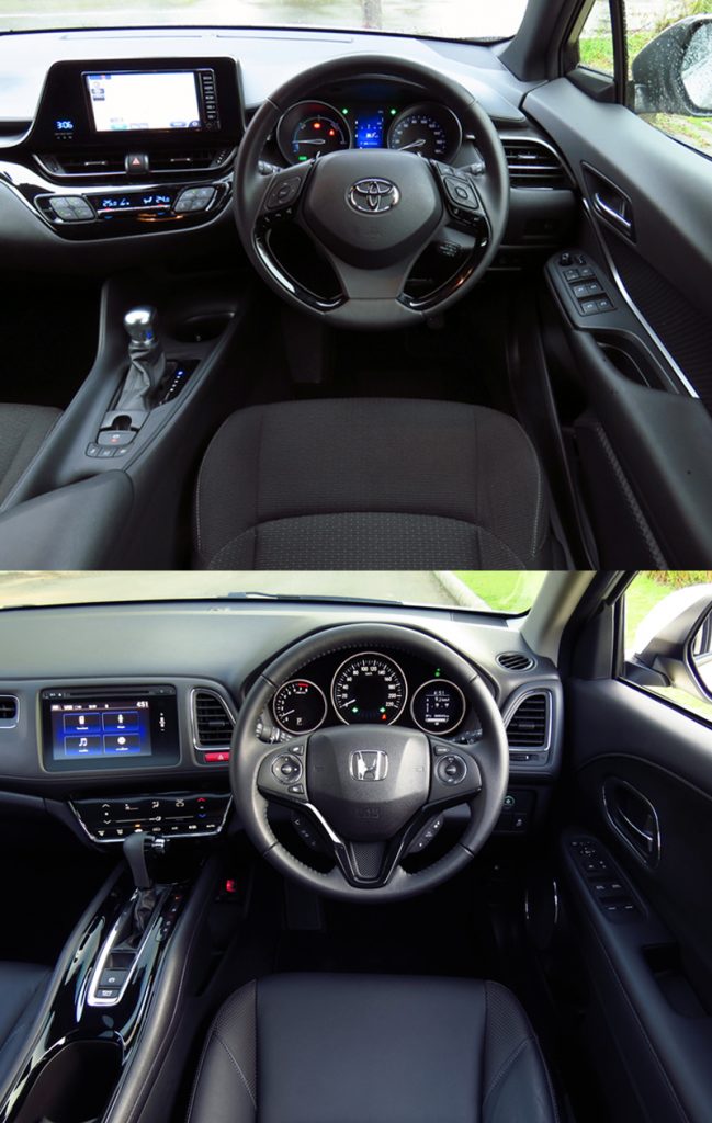 ภาพเปรียบเทียบ Toyota C-HR vs Honda HR-V ทั้งภายนอก - ภายในห้องโดยสาร ...