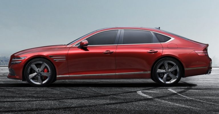 Official Images : Genesis G80 Sport สีพิเศษแดง Cavendish Red ตกแต่งใหม่ ...