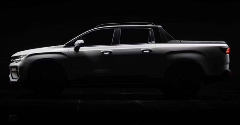 Teaser เพิ่มเติม Geely Radar กระบะ 4 ประตู ขุมพลัง EV ก่อนเปิดตัวเร็วๆ ...