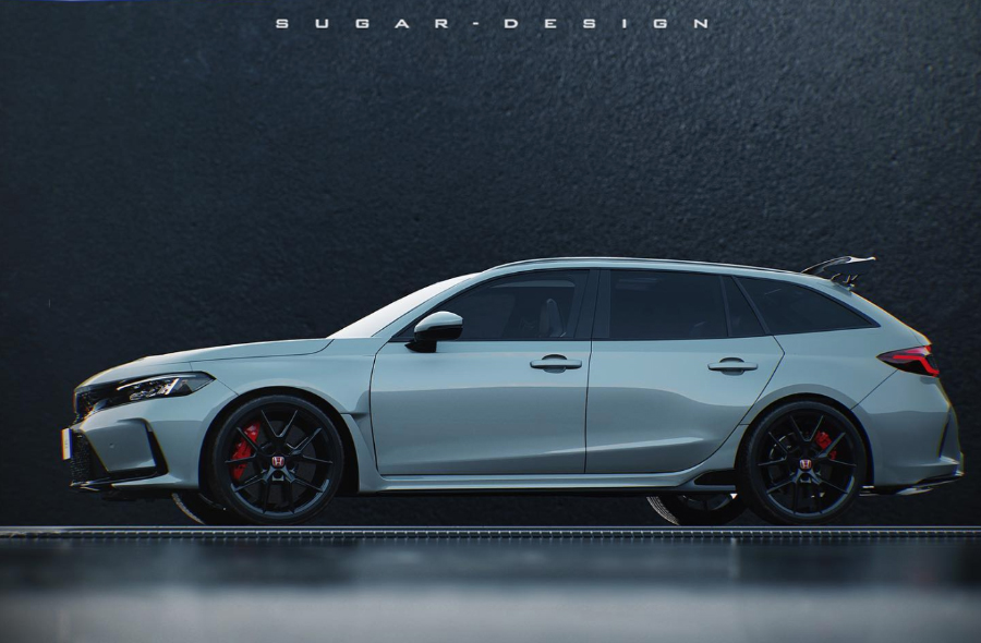 ภาพ Render : Honda Civic Type R ตัวถัง Wagon สำหรับพ่อบ้านสายซิ่ง ...