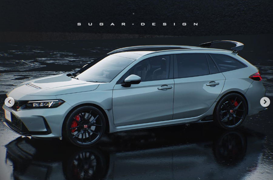 ภาพ Render : Honda Civic Type R ตัวถัง Wagon สำหรับพ่อบ้านสายซิ่ง ...