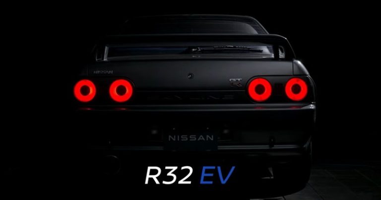 Teaser : R32EV เมื่อ Nissan เตรียมนำขุมพลังไฟฟ้า มาแปลงใส่ Skyline GT-R ...