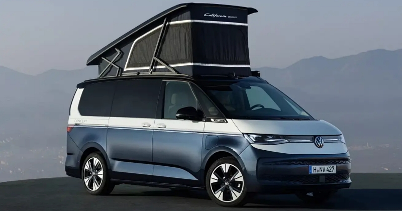 Volkswagen T7 California Concept รถตู้สำหรับนักเดินทางประตูสไลด์คู่และ ...