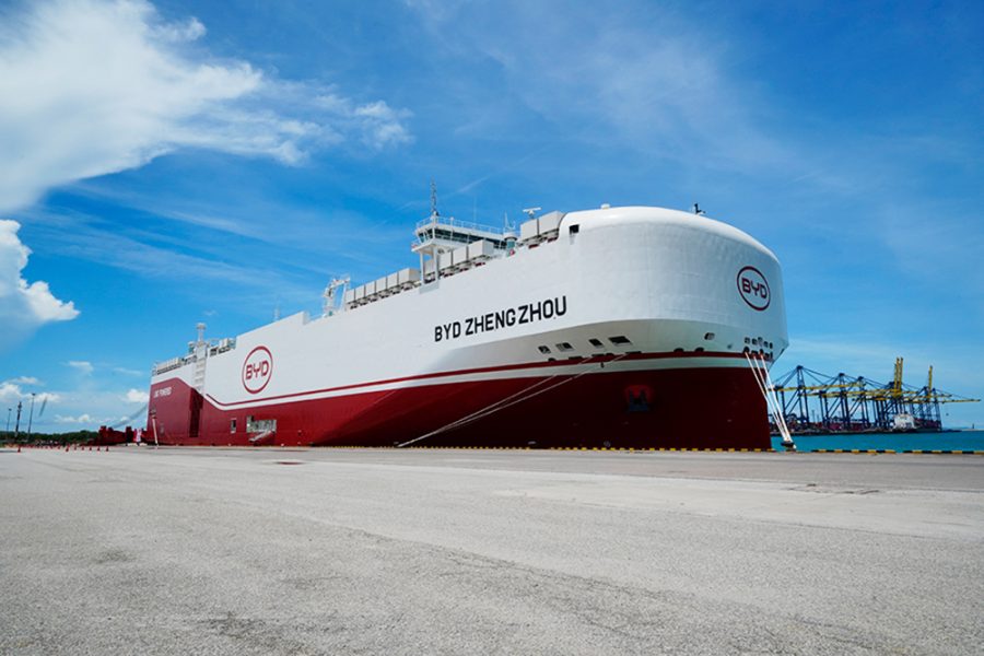 พาชม BYD ZhengZhou เรือขนส่งรถยนต์จาก BYD ลำที่ 7 ณ ท่าเรือแหลมฉบัง ...